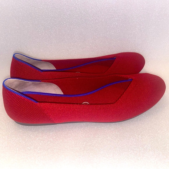 Rothy's | Shoes | Rothys Scooter Bright Red Round Ballet Flats Size ...